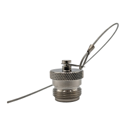 N Female Dust Cap, Nickel Plated, 9" Stainless Steel Nylon Coated Wire ...
