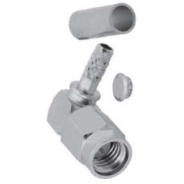 SSMA Right Angle Plug For .100" OD Coax (RG174, RG188, RG316)