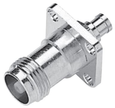 TNC Straight 4 Hole Flange Jack For .141" Semi-Rigid Cables